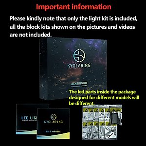 Kyglaring LED Lighting Kit (No Model) Designed for Lego A-Frame Cabin 21338 Model Building kit - without Building Set(Remote Version)
