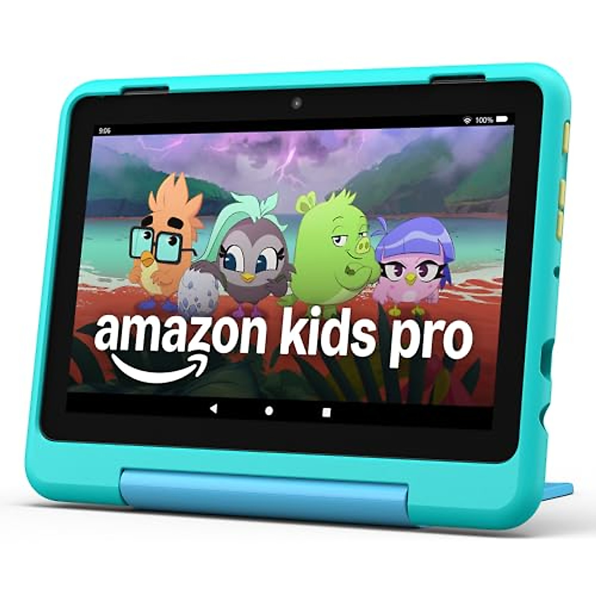 New Amazon Fire HD 8 Kids Pro tablet, ages 6-12. Bright 8" HD screen, includes ad-free content, parental controls, 13-hr battery, slim case for older kids, 32GB, Hello Teal, (2024 release)