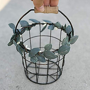 Petite Bronze Flower Girl Basket - Metal Wedding Basket w/Wood Handle - Flower Petal Basket - Rustic Flower Girl Basket by Ragga Wedding