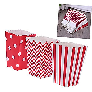 ULTECHNOVO 30pcs Popcorn Snack Box Container Pink Containers Paper Boxes for Food Popcorn Boxes Candy Popcorn Movie Night Popcorn Boxes Candy Bags Food Paper Container Popcorn Carton Chicken