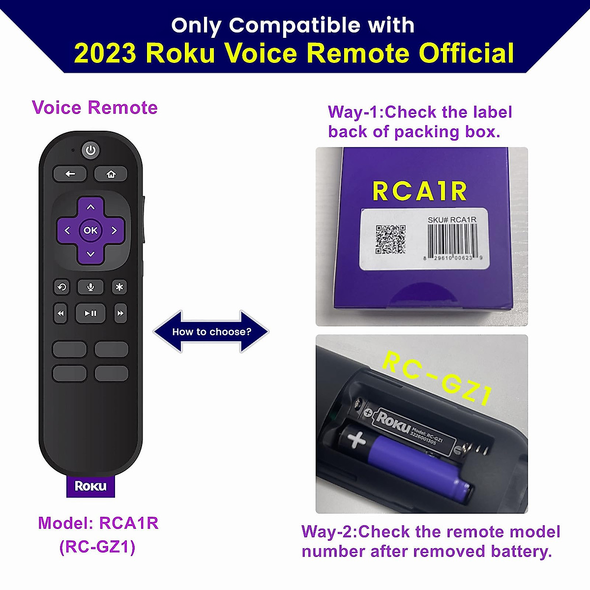 Glow Green Remote Cover Replacement for Roku Voice Remote (Official) Controller RCA1R, RC-GZ1 - Glowing in The Dark - Silicone Case with Lanyard for Roku Players, Audio and TV