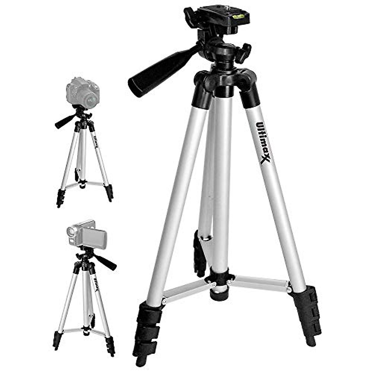 Ultimaxx 50" Inch Lightweight Portable Camera Tripod Stand with Carrying Bag for Sony, Nikon, Canon, Olympus, Pentax, Panasonic, Samsung Cameras and Camcorders