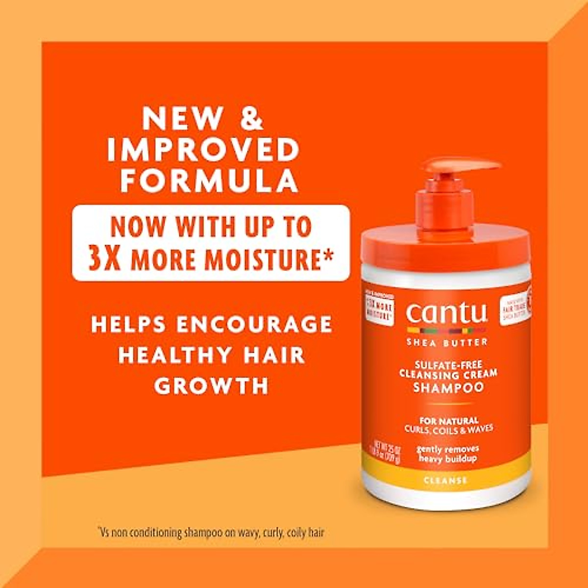 Cantu Sulfate-Free Cleansing Cream Shampoo with Shea Butter for Natural Hair, 25 fl oz