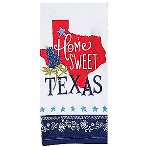 Kay Dee Designs Home Sweet Texas Bluebonnets Tea Towel and Cotton Terry Dishtowel (2 Item Bundle)