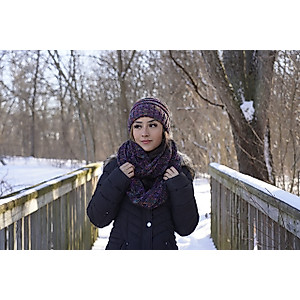 Funky Junque Oversized Beanie Matching Scarf Set Bundle - Kaleidoscope 4#32