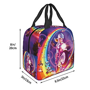 Waterproof Insulated Lunch-Bag for Work/Picnic/Travel Reusable Pea-ch Lunch-Box Large Capacity Tote Meal Bag