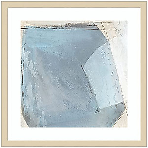 Amanti Art Blue See by Emma Peal Wood Framed Wall Art Print (21 in. W x 21 in. H), Svelte Natural Frame