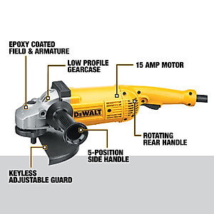 DEWALT Angle Grinder Tool, 7-Inch/9-Inch, 5.3-Horsepower (D28499X)