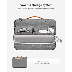 tomtoc 360 Protective Laptop Shoulder Bag for 13-inch 2025 MacBook Air M4/A3240, M3/A3113, M2/A2681, M1/A2337, MacBook Pro M2/A2686 M1/A2338, Water-Resistant Laptop Accessory Carrying Case Sleeve