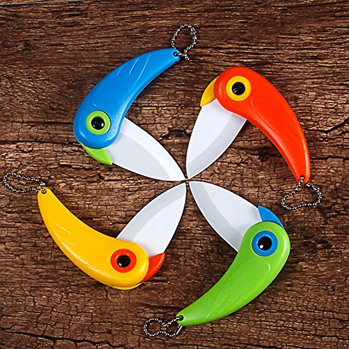Creative Bird Shape Collapsible Portable Folding Ceramic Fruit Knife Paring Knife (four Colors Optional)