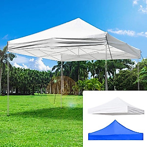 Waterproof Gazebo Top Cover Replacement Canopy Top 420D Oxford Cloth Tent Top Cover for Pop-Up Canopy Tent (2.9 * 2.9m) White (Top Only).