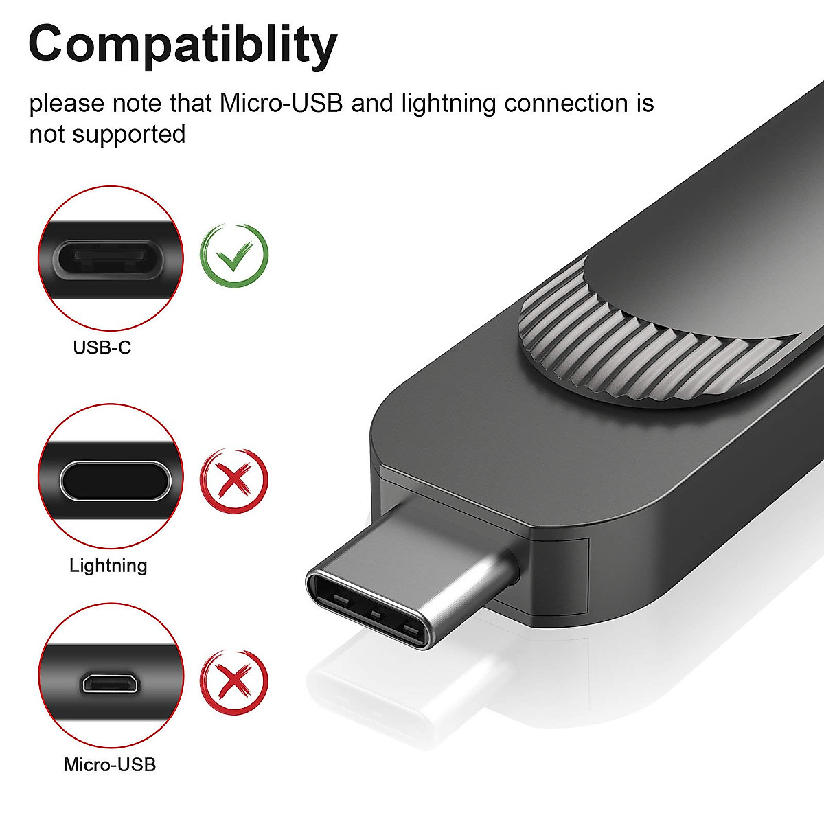 Vansuny 128GB USB C Flash Drive, Dual 2-in-1 OTG Type C 3.0 Metal Rugged Swivel Thumb Drive Memory Stick Jump Drive Photo Stick for Android Smartphone Tablet Mac PC Computers MacBook Laptop