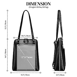 S-ZONE Women Leather Backpack Purse Casual Convertible Shoulder Bags Fashion Rucksack Daypack