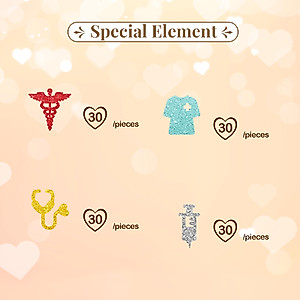 120 Congrats Nurse Confetti, Medical School Grad Party Confetti, Doctor Grad Paper Scatter, Blue Glitter Uniform Table Scatter, Nursing School Graduation Party Decoration