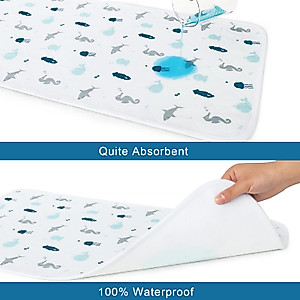 Changing Pad Liner Quilted Waterproof, Baby Changing Pad, Changing Table Pads, Anti Slip & Washable Baby Changing Mat, 27" x 14", 3 Pack