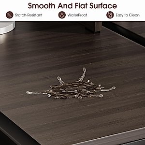 GZSHIYITECH 47”Gaming Desk/Computer Desk，Home Office Desk with Monitor Stand, Writing Desk for 2 Monitors,Desk Adjustable Storage Space, Firm and Practical Small Desk，Modern Design Corner Desk（Black