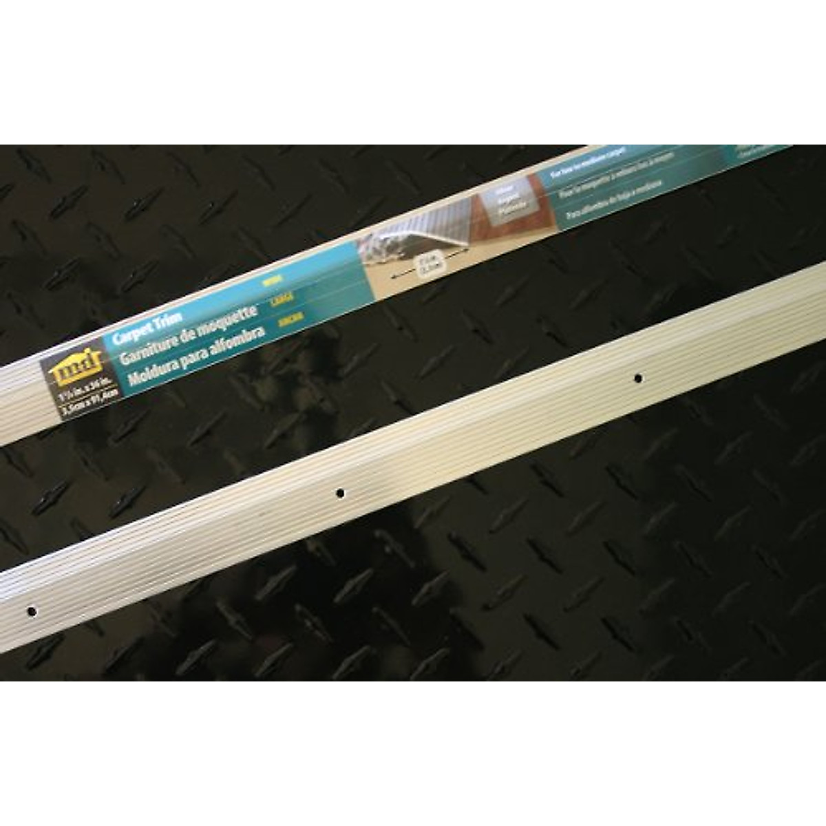 M-D Building Products 78071 Fluted 1-3/8-Inch by 36-Inch Carpet Trim, Silver