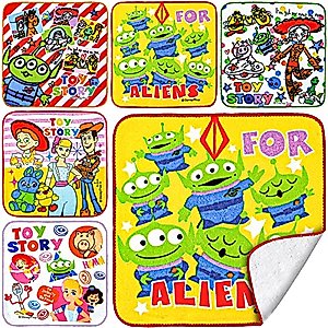 PSMILE 5PCS 20 X 20cm Colorful Cotton Towel Toy Story Series Cartoon Face Cloth Towel