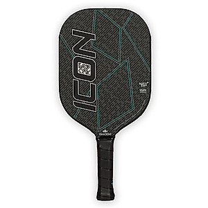 Diadem ICON Performance Pickleball Paddle (Black, Mid, 8oz) | Graphite Carbon Fiber, Honeycomb Core, Fiberglass Face, Ultra Sleek Edge Guard, Spin Friendly | Indoor/Outdoor | USAPA Approved