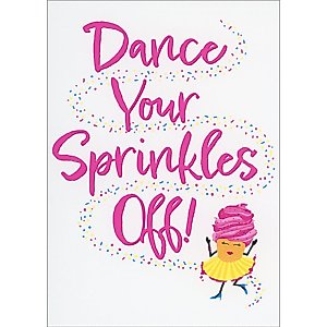 Avanti Press Dancing Cupcake A-Press Funny/Humorous Feminine Birthday Card for Her/Woman