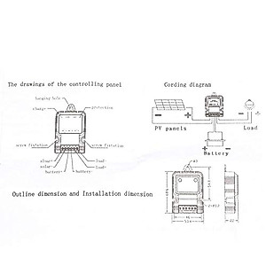 Junlucki 6V/12V Solar Charge Controller, Plastic Pwm Solar Controller, for Renewable Energy Sources Renewable Energy Accessories