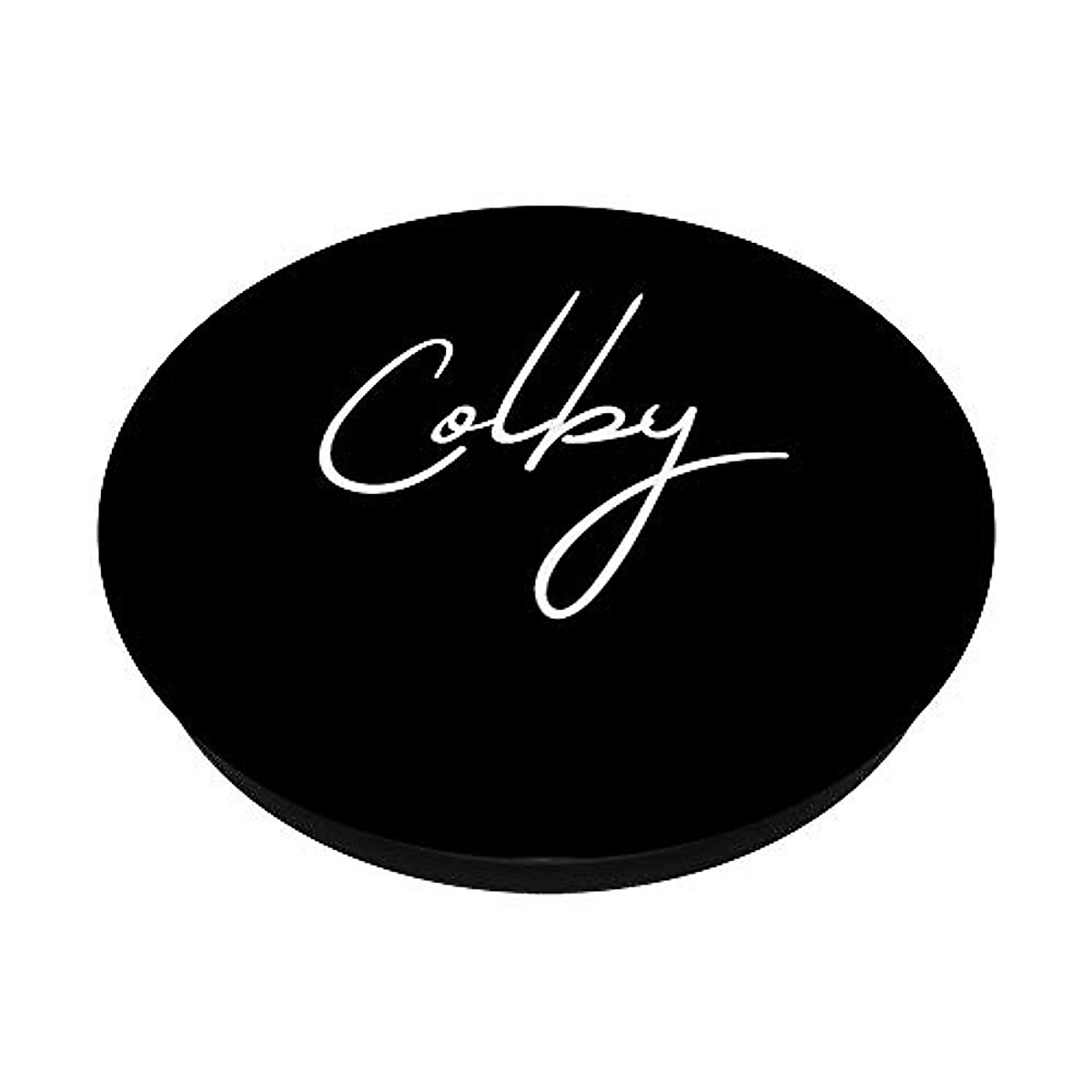 Colby Name White on Black - Colby PopSockets PopGrip: Swappable Grip for Phones & Tablets