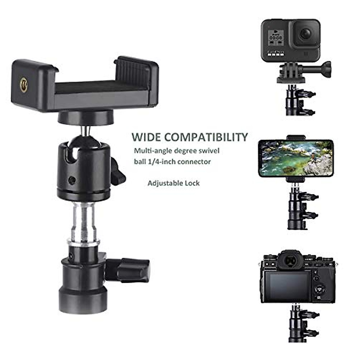 Selfie Tripod Stand Aluminum Alloy with Bluetooth Remote for iPhone