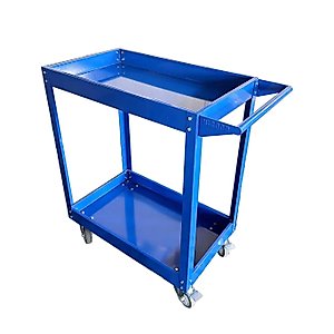 HIGOOD Heavy Duty Service Utility Cart,2 Shelf Steel, 800-Pound Capacity, 35.6 x 18.1x38-Inch