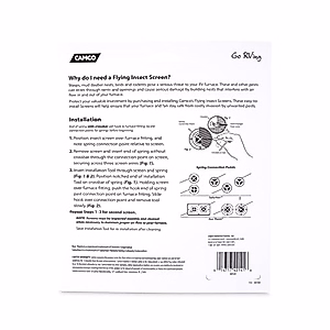 Camco Flying Insect Screen | Features a Heavy-Duty Stainless Steel Mesh Cover and Fits Most Duo-Therm and Suburban Furnace Vents (42141)