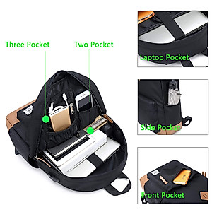 Abshoo Classical Basic Womens Travel Backpack For College Men Water Resistant Laptop School Bookbag (USB Black)