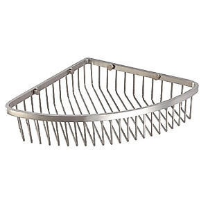 HANEBATH Corner Shower Caddy - Stainless Steel Bathroom Wall Mounted Storage, Brushed Nickel