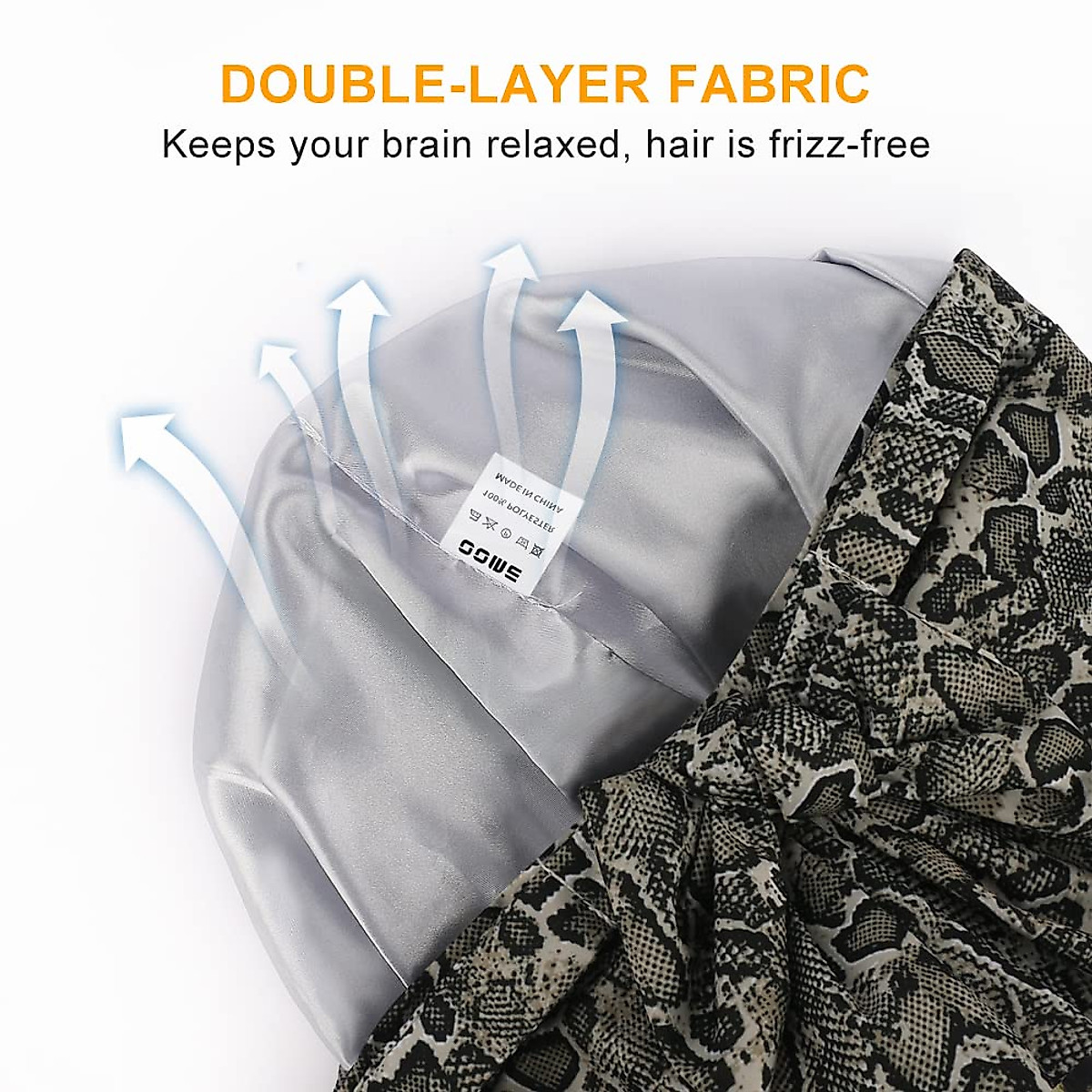 2 pieces of Shower Cap, Improved Design High-Quality Shower Cap for Women, Lightweight,100% Waterproof, Reusable bonnets for black women. (Venetian style)