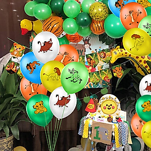 30 Pieces Lion King Balloons Party Supplies Decorations, 12" Lion King Latex Balloon for Kids Birthday Baby Shower Party Supply