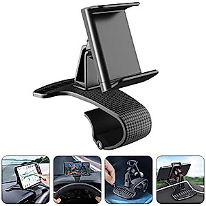 Garneck Car Dashboard Phone Stand 360°Rotate Car Cell Phone Mount Phone Holder Phone Bracket Clip Navigator Rack Car Parking Sign Holder for Car Vehicle (Black)