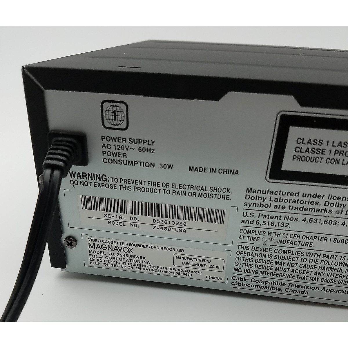 Magnavox ZV450MW8 DVD Recorder and VCR Combo with Digital Tuner [Electronics]