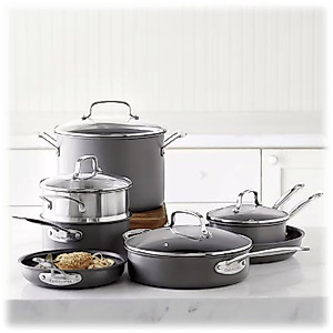 Cuisinart 11-Piece Hard Anodized Nonstick Induction and Dishwasher Safe Cookware Set (68I-11)