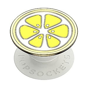 ​​​​PopSockets Phone Grip with Expanding Kickstand, PopSockets for Phone - Enamel Lemon Slice
