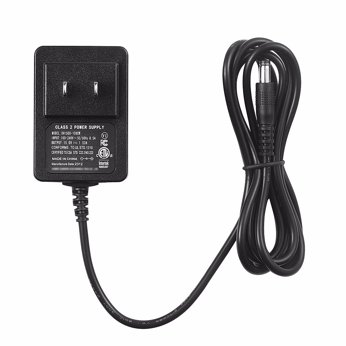 Security-01 AC to DC 15V 1A Power Supply Adapter 5.5mm x 2.1mm Plug,for Litter Robot 3,Cat Open air self Cleaning Box,Receiver,Amplifier,Router,UL Listed