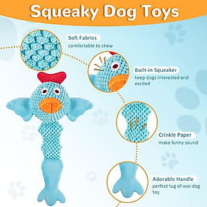 Fuufome Squeaky Dog Toys for Medium and Small Dogs:Interactive Tug of War Dog Toy for Puppy Teething-Great Plush Dog Toy for Dogs to Keep Them Busy