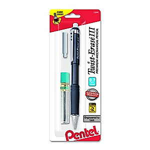 Pentel Twist-Erase III Mechanical Pencil with Lead and Eraser Refills (QE517LEBP)