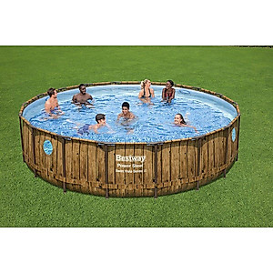 Bestway Power Steel Swim Vista 18' Round Above Ground Pool Set 56976E