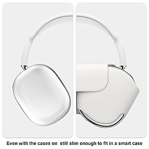 VICHYIE Case Cover for AirPods Max, Clear Soft TPU Case Anti-Scratch, Transparent Accessories Protector Cover for Airpods Max Headphones (Clear)