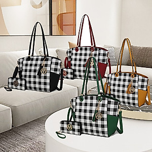 MKF Collection Shoulder Bag for Women, Vegan Leather Top-Handle Crossbody Purse Tote Satchel Handbag