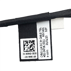 Espacio DC Power Jack Charging Cable Replacement for DELL Latitude 3420 3520 0HJW4D / 450.0NF08.0001