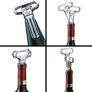 Monopol Westmark Germany Steel Two-Prong Cork Puller with Cover (Silver Satin)