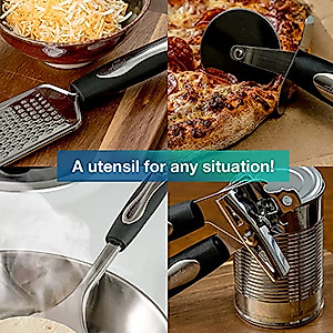 25-Piece Stainless Steel Kitchen Utensil Set | Non-Stick Cooking Gadgets and Tools Kit | Durable Dishwasher-Safe Cookware Set | Kitchenware Gift Idea, Best New Apartment Essentials