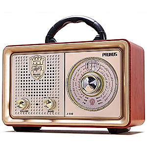 PRUNUS Retro Portable Radio AM FM Shortwave Radio Transistor Battery Operated Vintage Radio with Bluetooth Speaker,by AC Power,3-Way Power Sources,AUX TF Card USB Disk MP3 Player【2023 Newest】