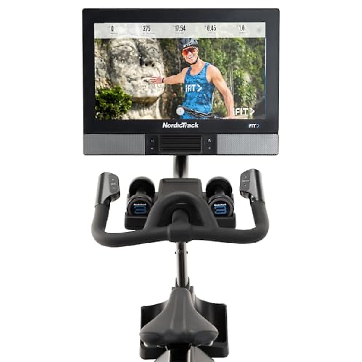 NordicTrack Commercial S22i Studio Cycle with 22” HD Touchscreen for Interactive Studio & Global Workouts, 30-Day iFIT Family Membership Included,Black
