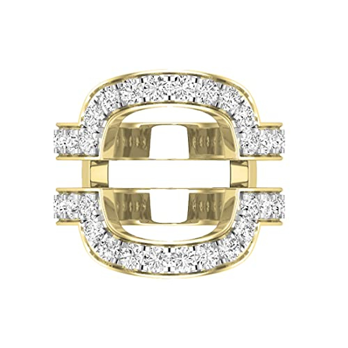 Dazzlingrock Collection Round White Diamond Enhancer Ring (White Diamond 2.07 ctw) in 14K Yellow Gold, Size 5.5