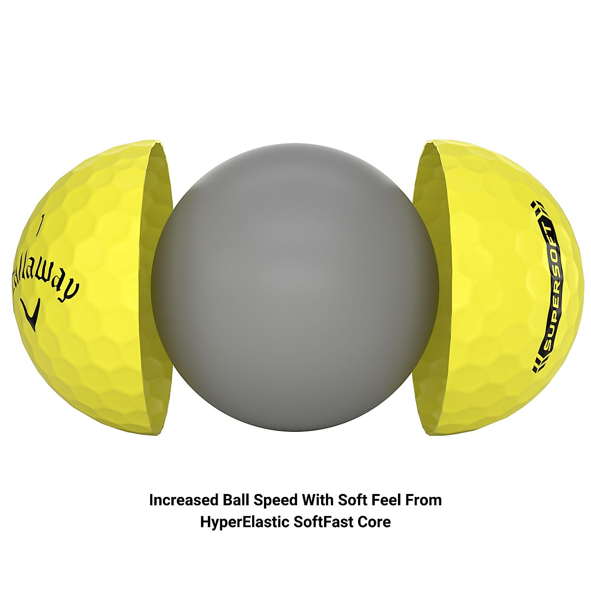 Callaway Golf Supersoft Golf Balls (2023 Version, Yellow)